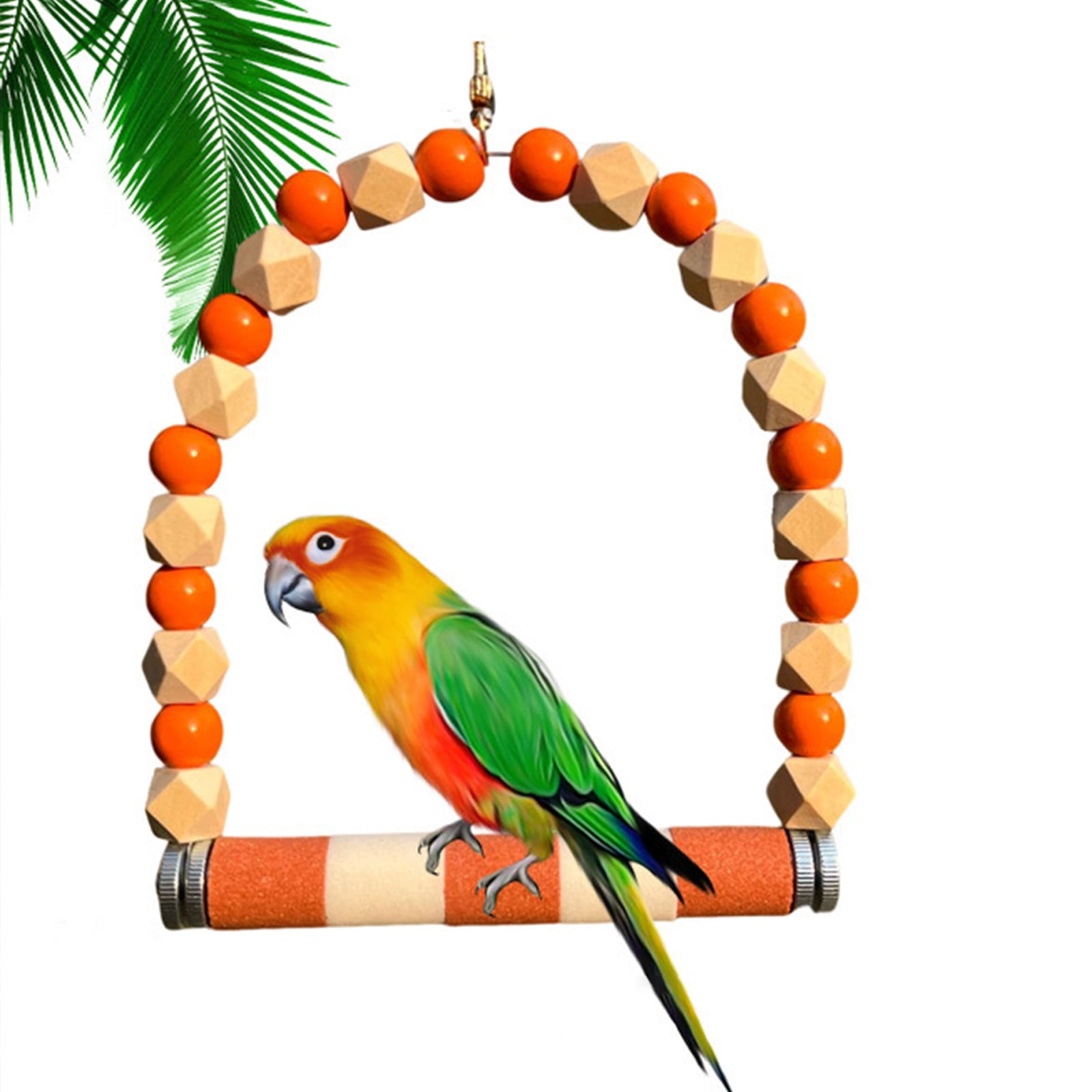 Darzheoy Wooden Bird Swings for Large Parrots, Cockatiel Perch Parakeet ...