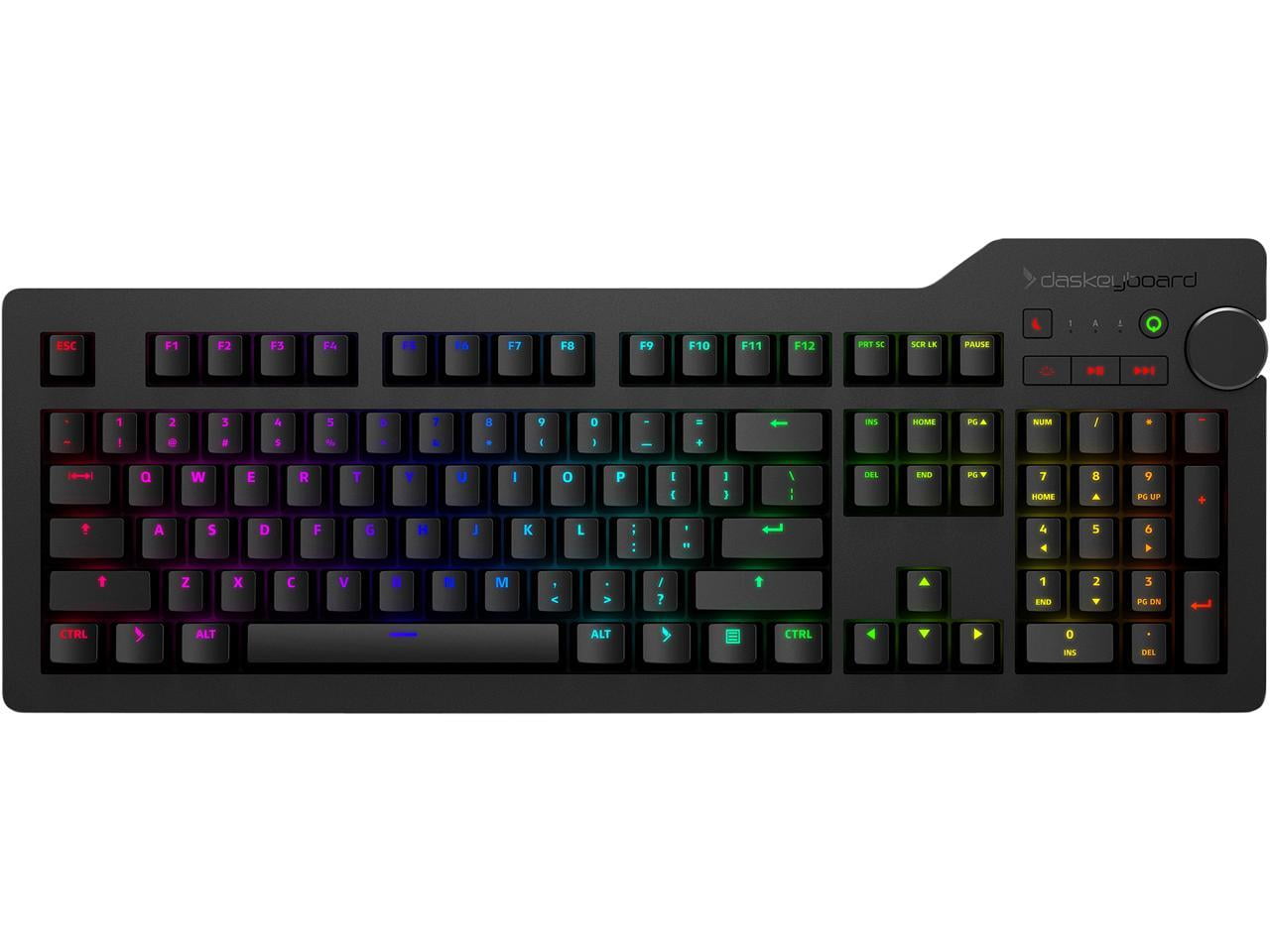 Das Keyboard 4Q Soft Tactile MX Brown RGB Smart Mechanical Keyboard for ...