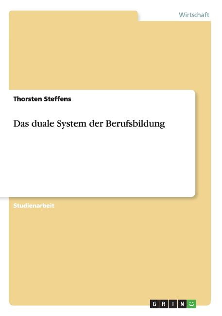 Das duale System der Berufsbildung (Paperback) - Walmart.com