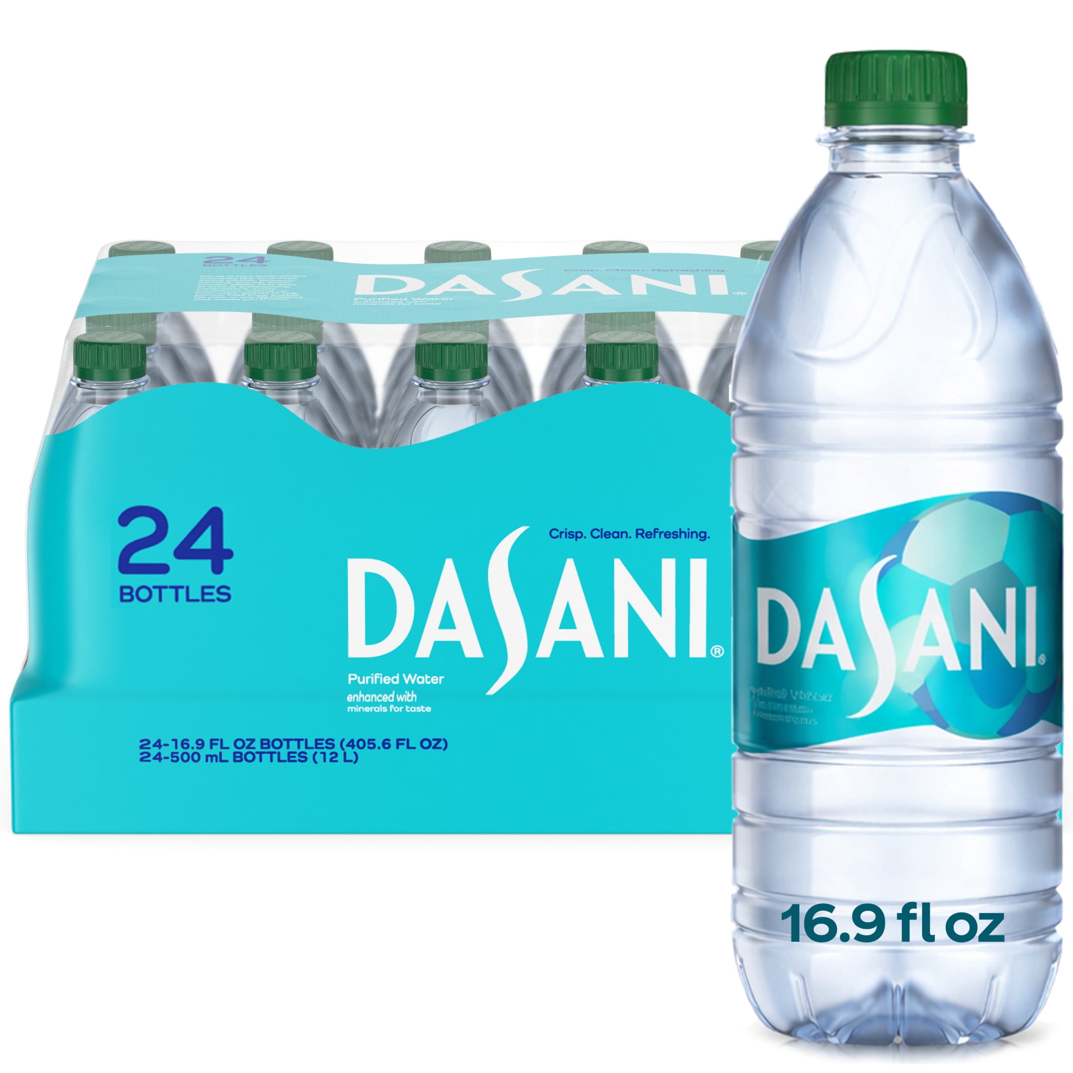 Dasani, Purified Water Bottles, 16.9 fl oz, 24 Pack - Walmart.com