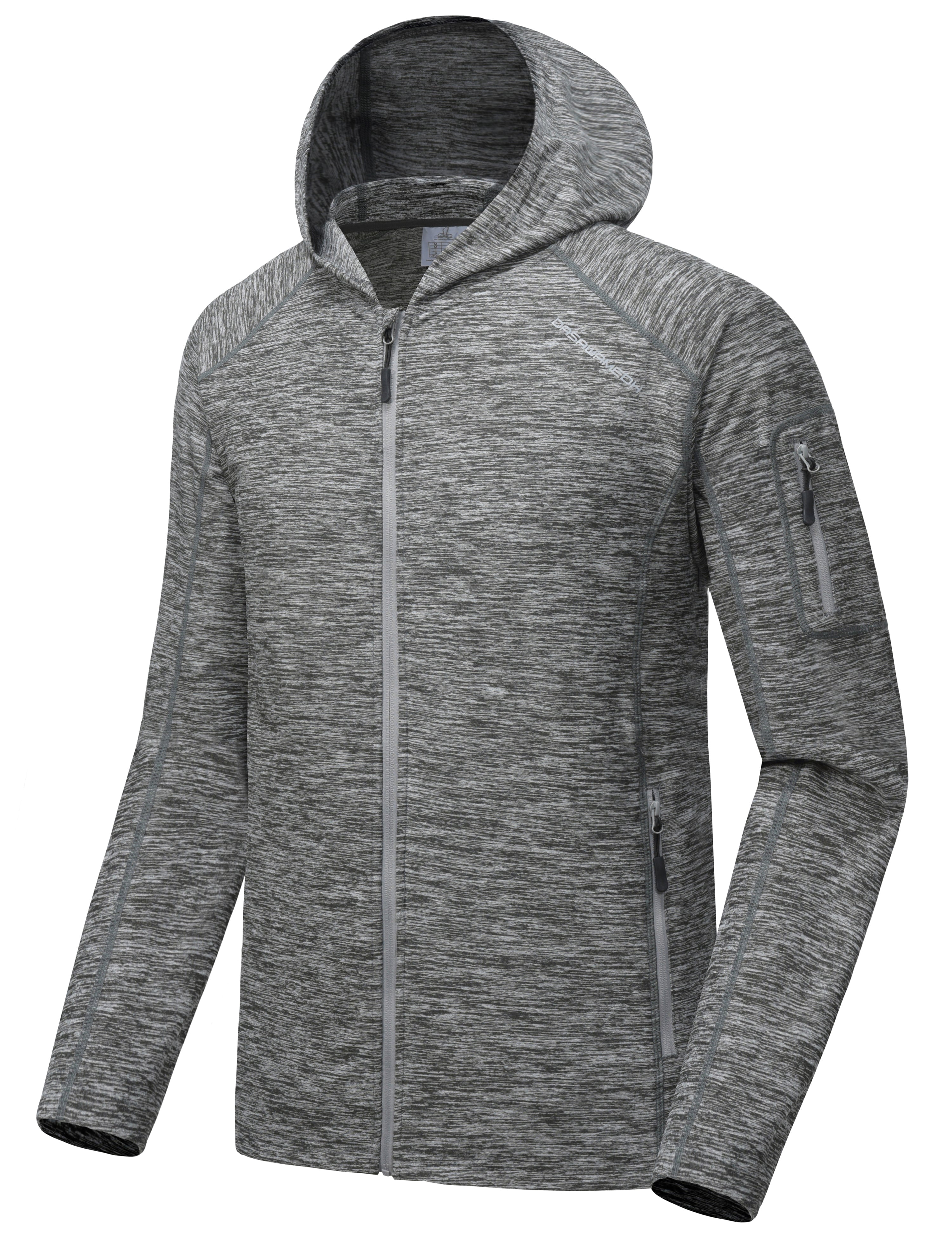 Dasawamedh Men's Running Sport Track Hooded Jacket Full Zip Workout ...