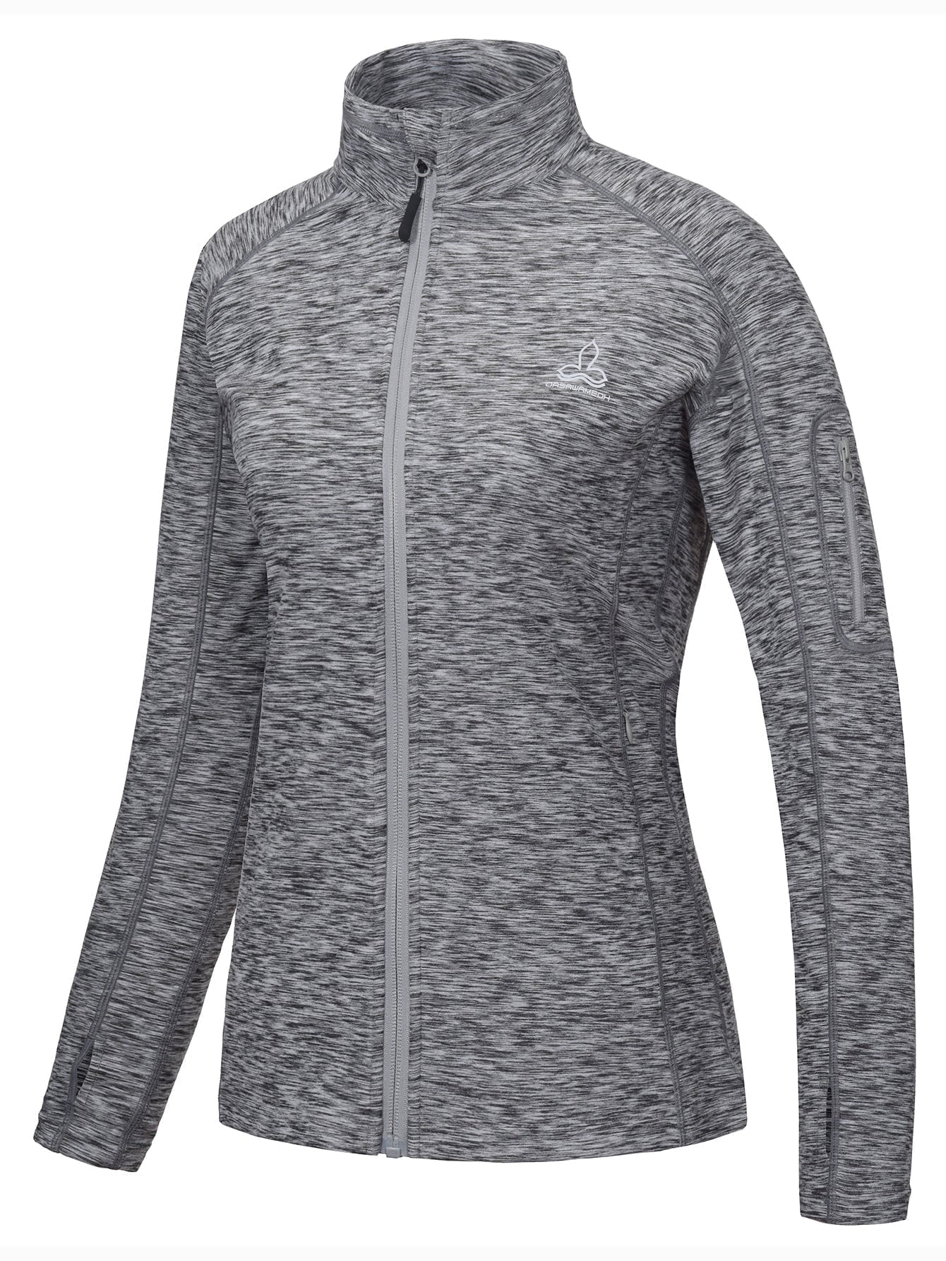 Dasawamedh Women's Running Sport Track Jacket Full Zip Workout Athletic ...