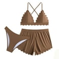 Dasayo Bikini Sets for Women 3 Piece Summer Bronze High Cut Comfortable ...