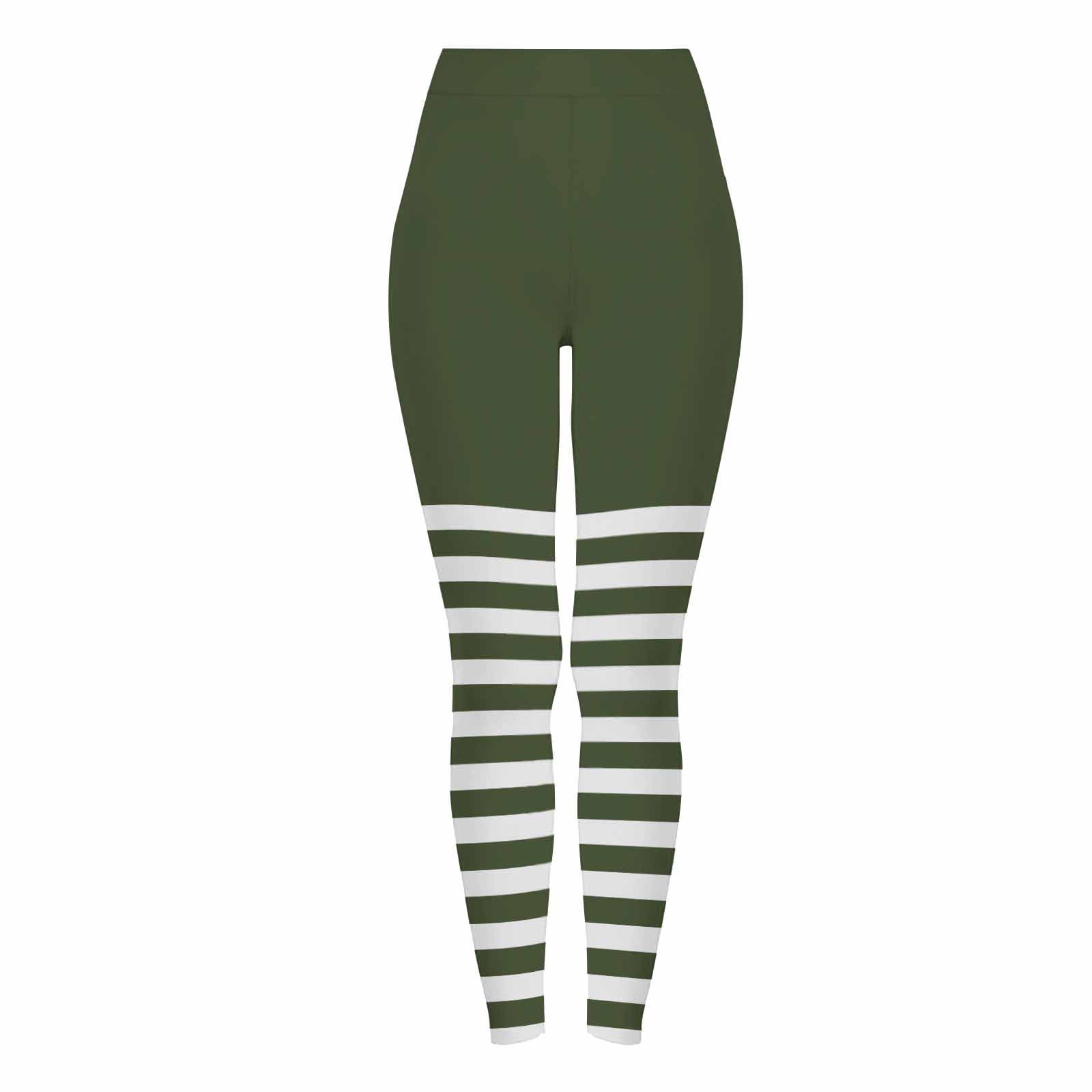 Dasayo High Waist Leggings for Women Slim-Leg Ultra Soft Green Jeggings ...