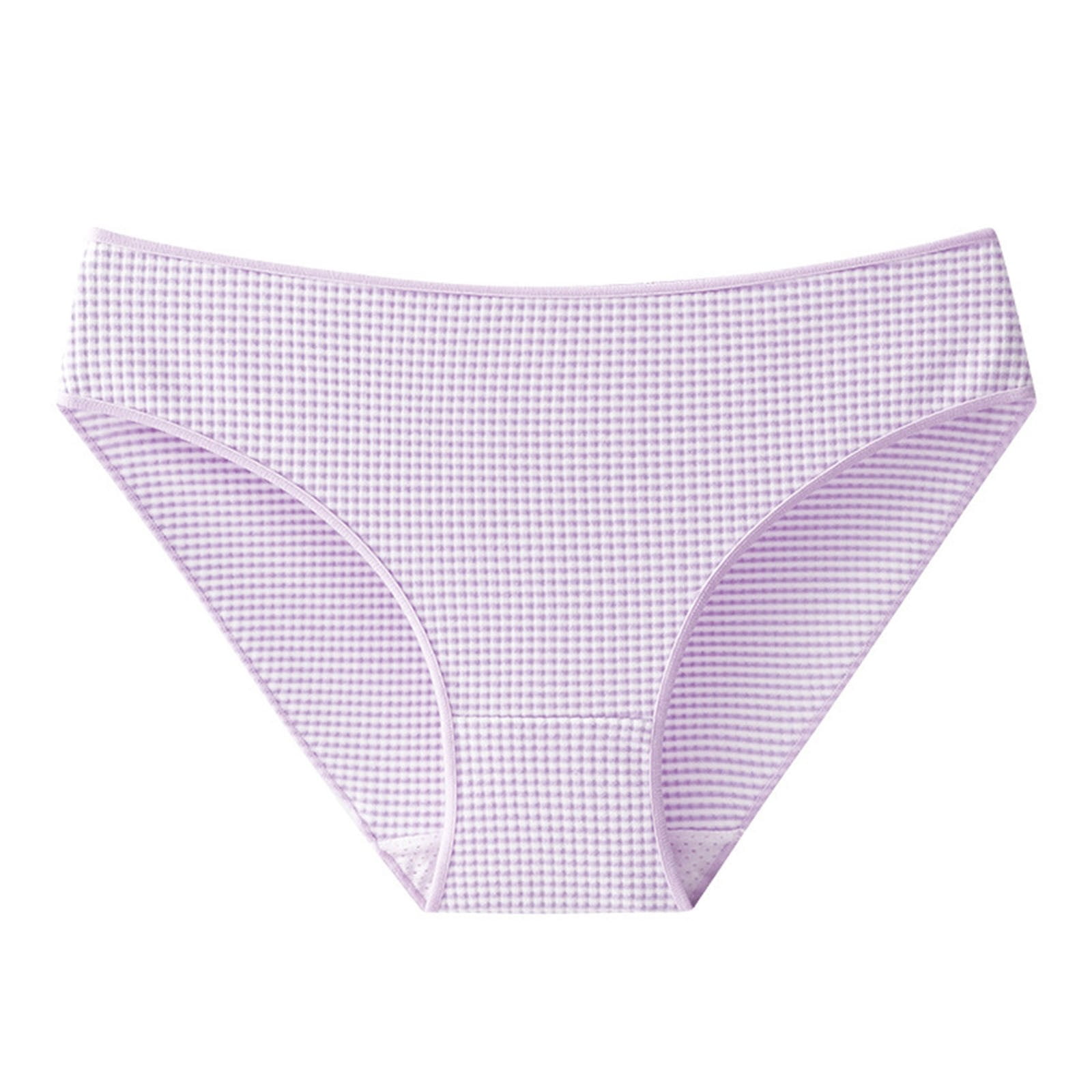 Dasayo Ladies Underwear Panties Seamless Cotton Purple Low Waist V ...