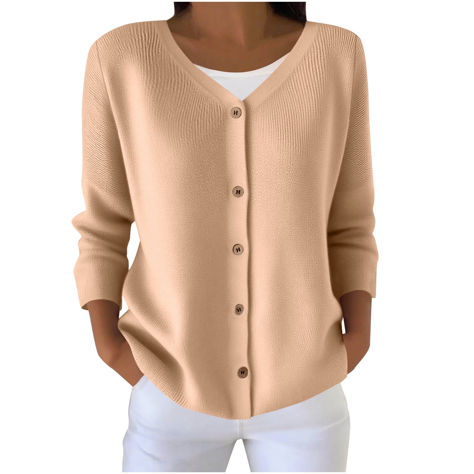 Dasayo Open Front Coats for Women Knit Lightweight Yellow Spring ...