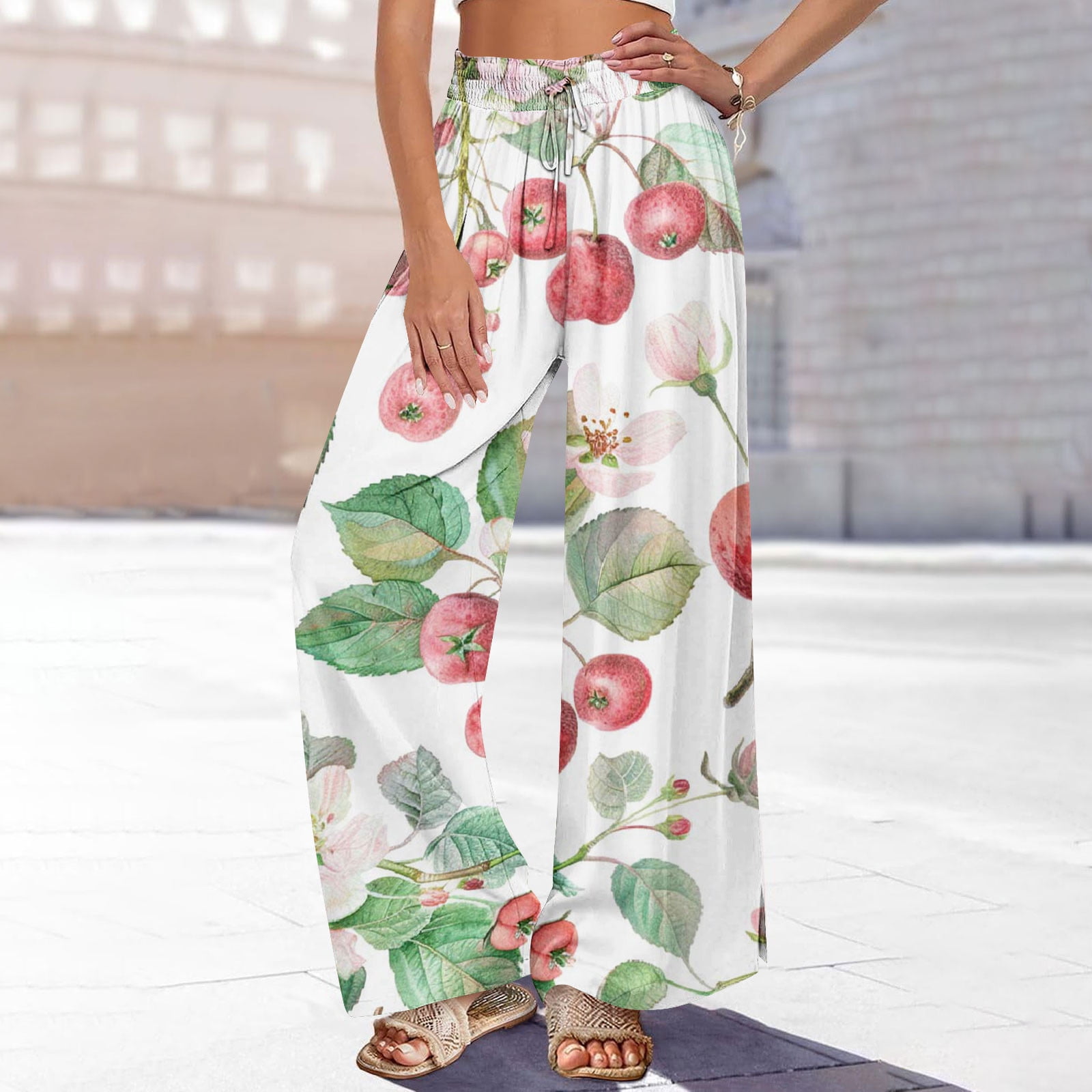 Dasayo Palazzo Pants for Women 2025 High Rise Wide-Leg Bohemian ...