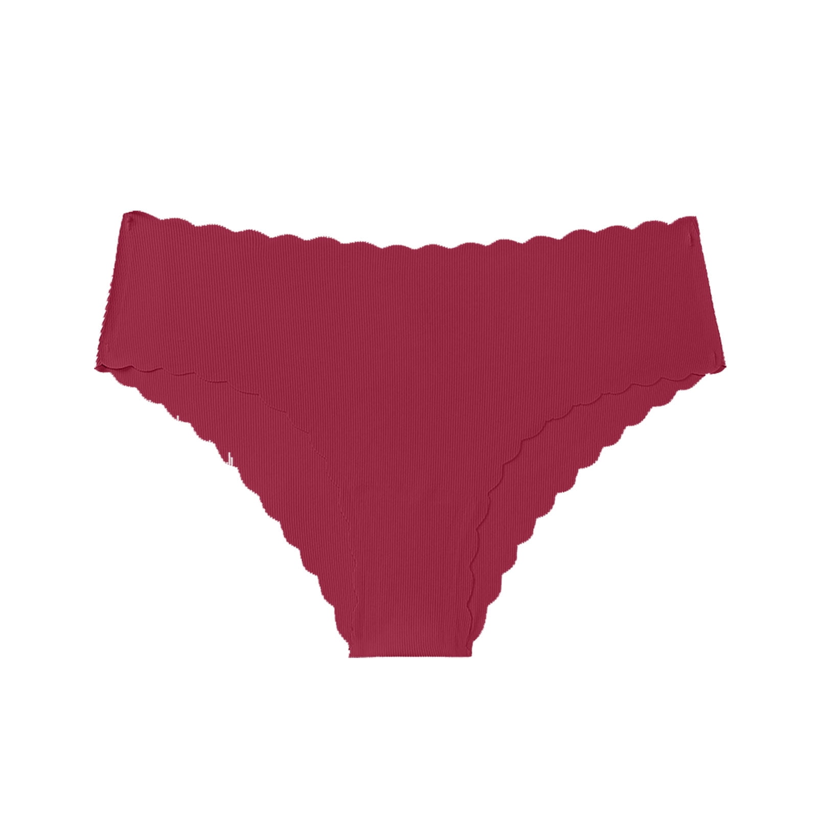 Dasayo Thong Women's Panties under $4 Red Seamless Solid Low Waist Cheeky G-String Panty Womens ...