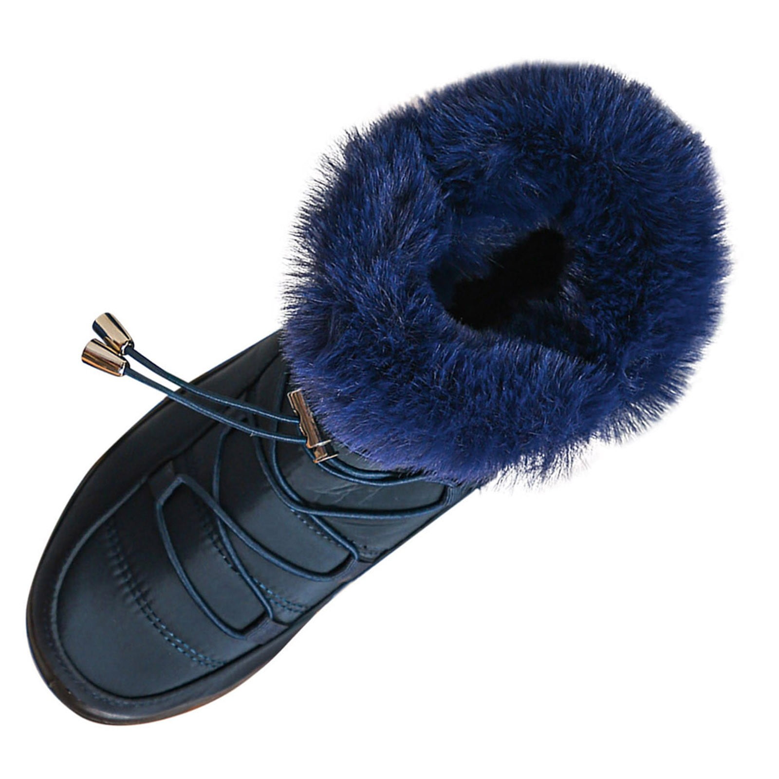 Dasayo Winter Booties for Women Furry Ankle Blue Fuzzy Non Slip Snow ...