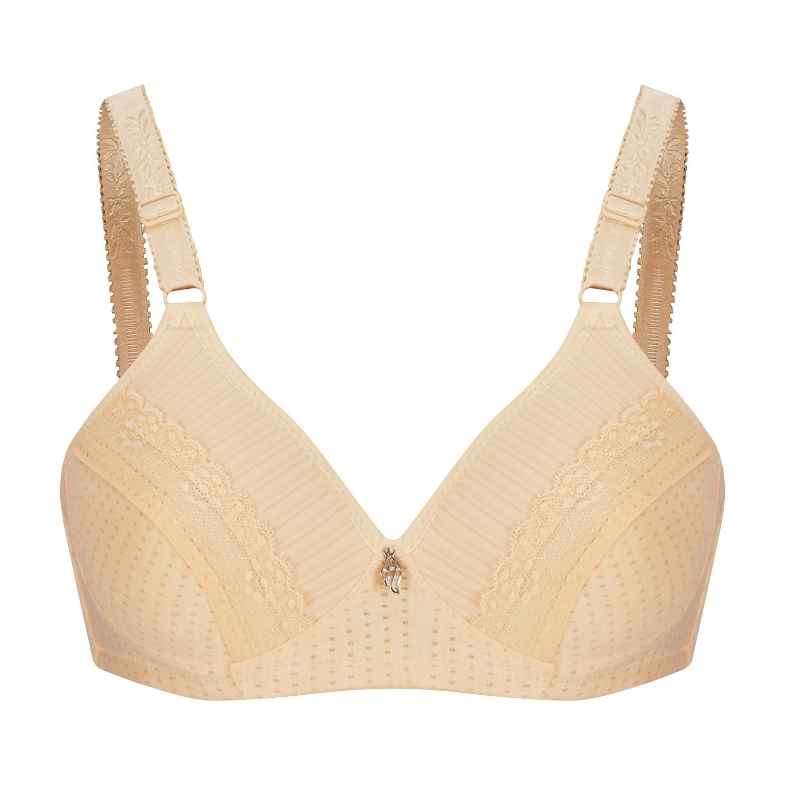 Dasayo Wireless Bra, Kendally Bras for Older Women Front Closure Solid ...