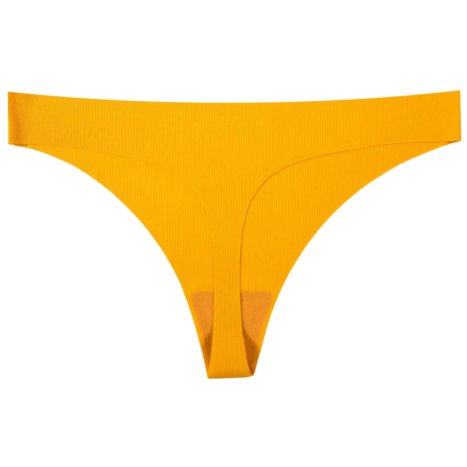 Dasayo Womens Panties Seamless Yellow Thong Cheeky Solid Low Waist G-String Panty Shapewear for ...