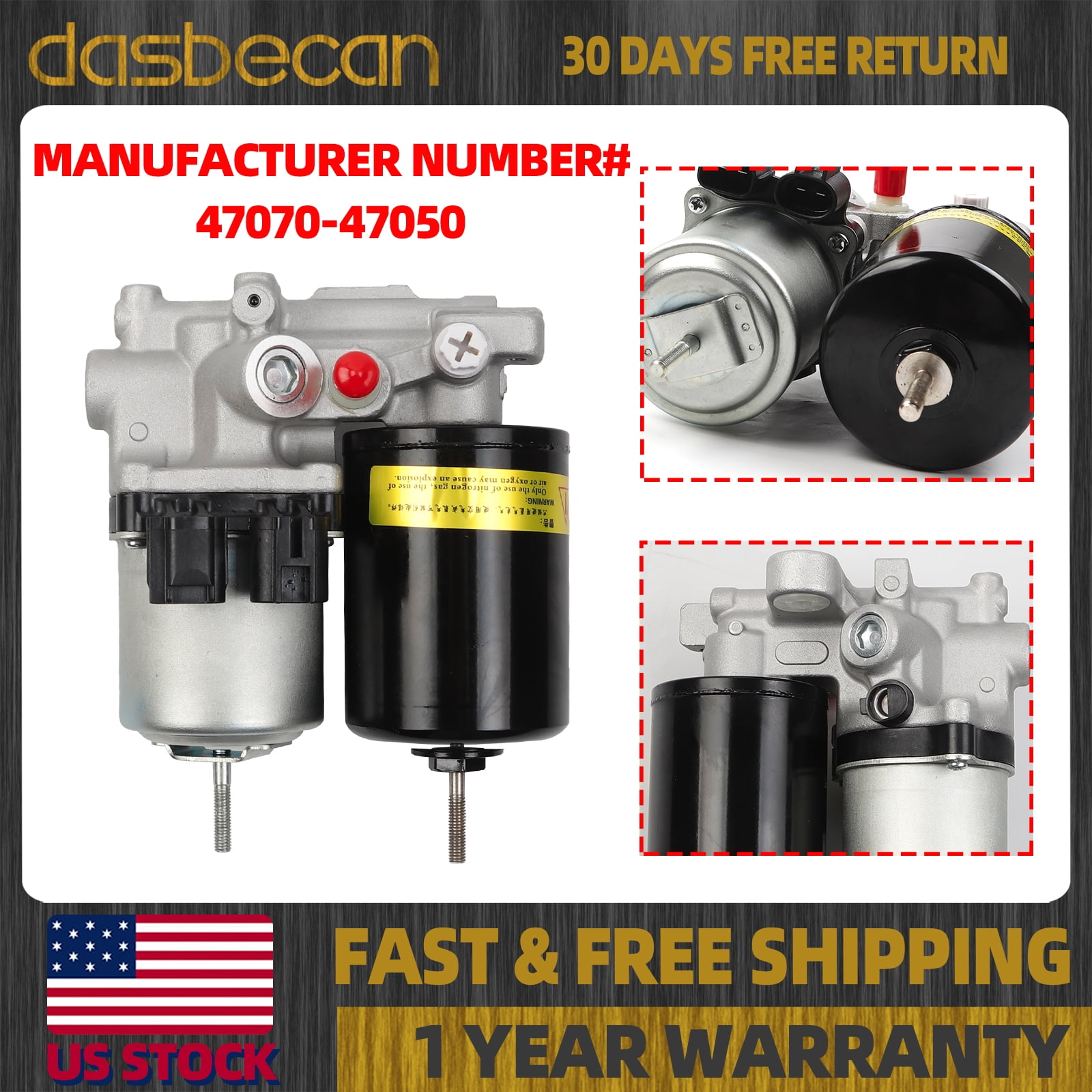Dasbecan Anti lock Pump Assembly Brake booster For Toyota Prius 2010-2015 #47070-470-50 47070 ...