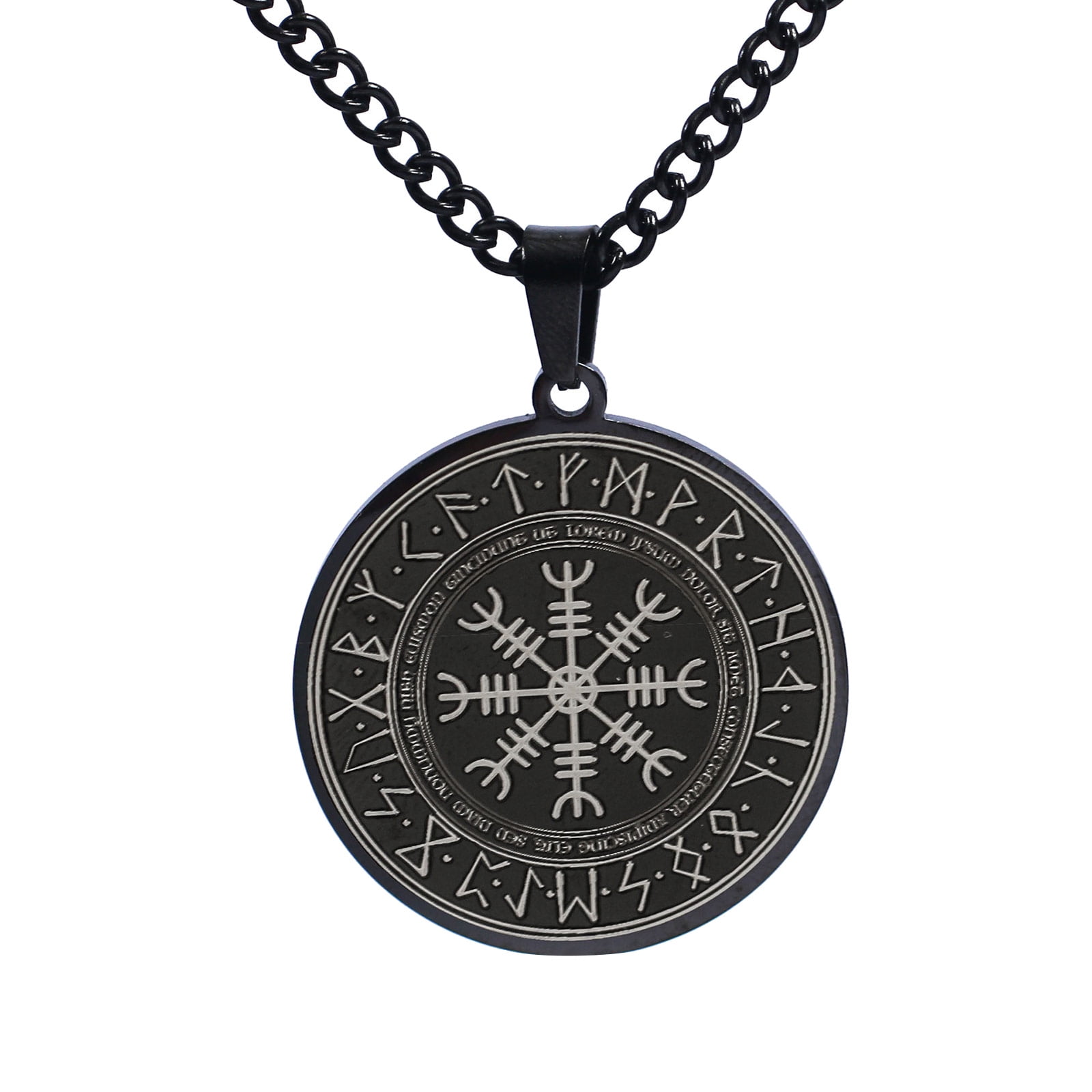 Dasbsug Nordic Vegvisir Compass Norse Runes Viking Jewelry Runic Amulet ...