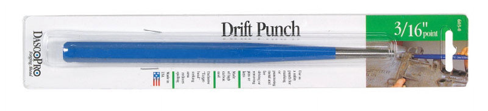 Dasco Pro 21363 Drift Punch 3/16" High Carbon Steel 9" L Blue - Walmart.com
