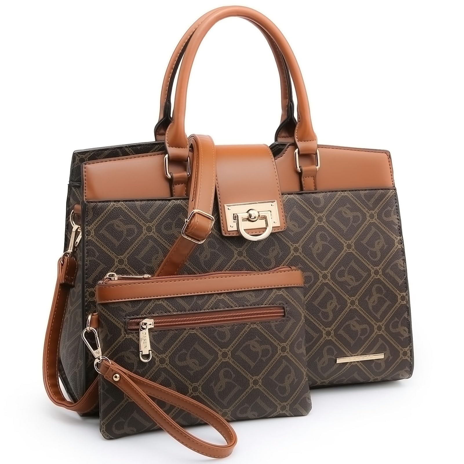 Dasein Handbags for Women Purses Monogram Satchel Purse Large Tote ...