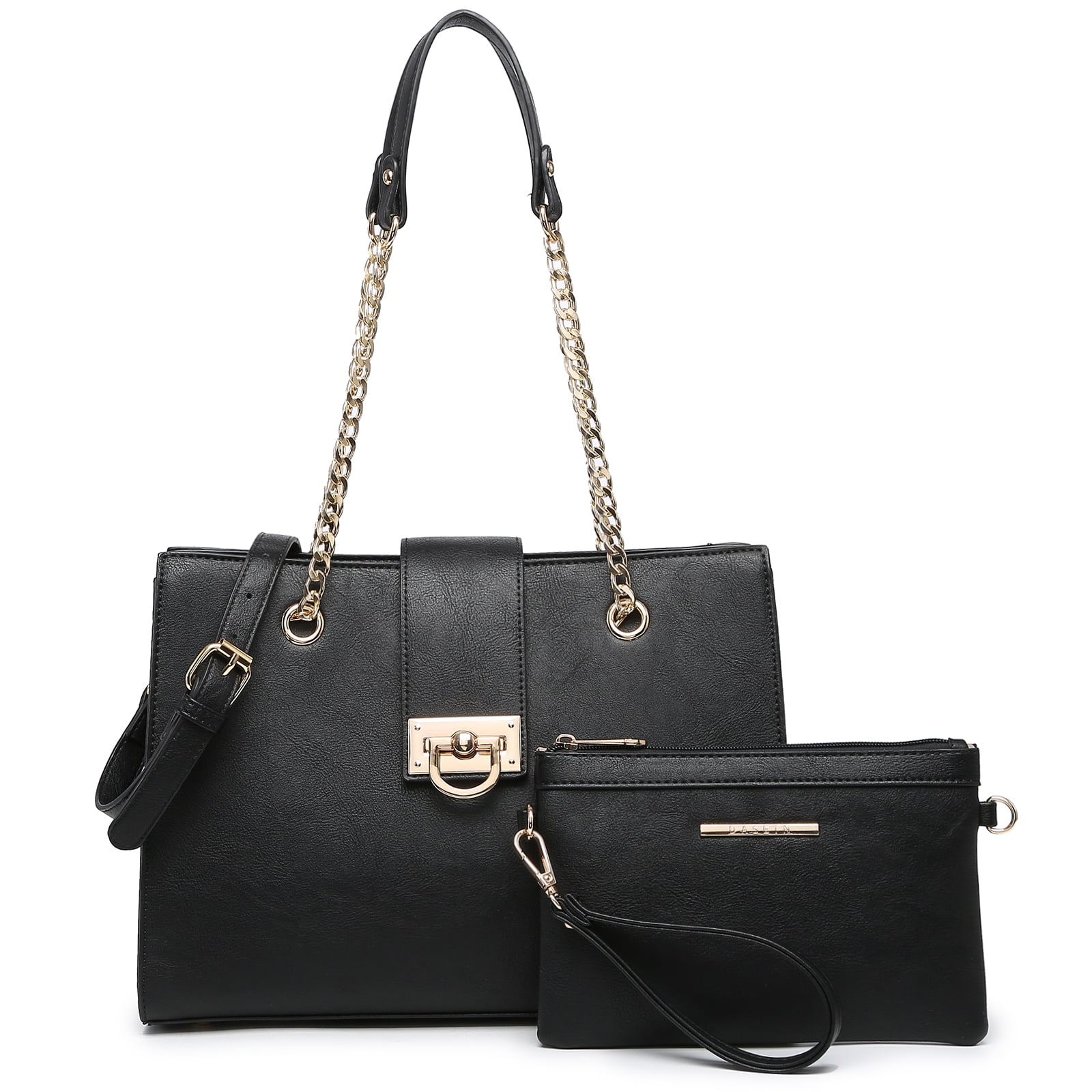 Dasein Hobo Handbag Vegan Leather Tote Chain Shoulder Purse for Women ...