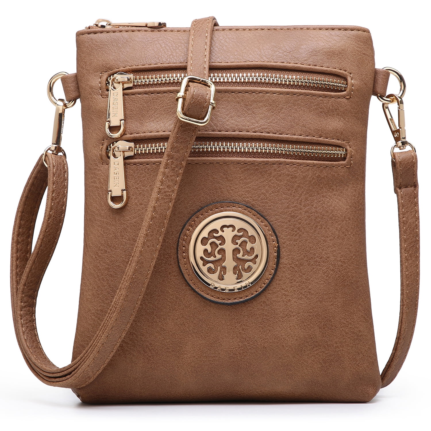 Dasein Women's Medium Crossbody Bag - Soft PU Leather, Lightweight ...