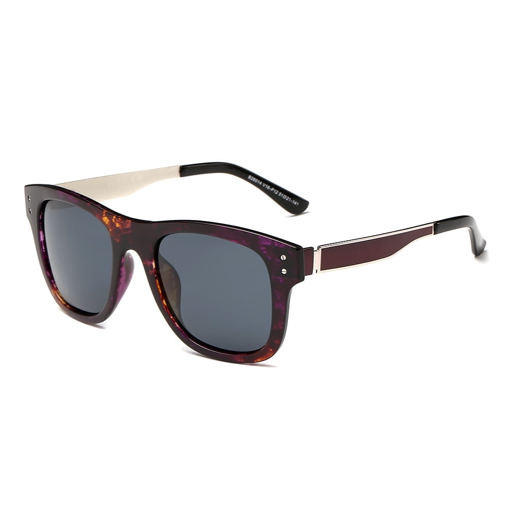 Dasein Square Polarized Sunglasses with Thick Metal Arms - Walmart.com