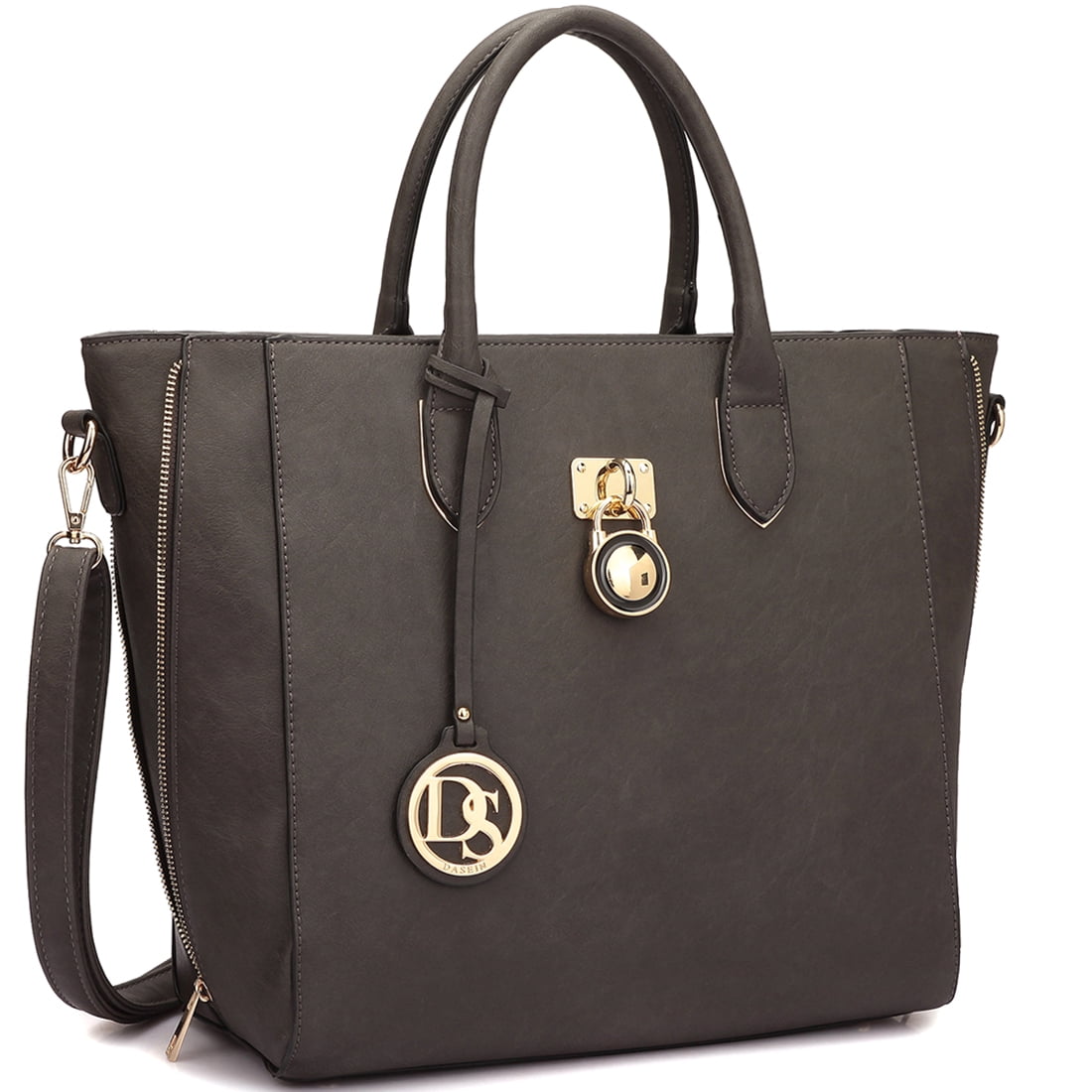 Dasein Medium Size Women's Leather Handbag with Cute Zippered Design ...