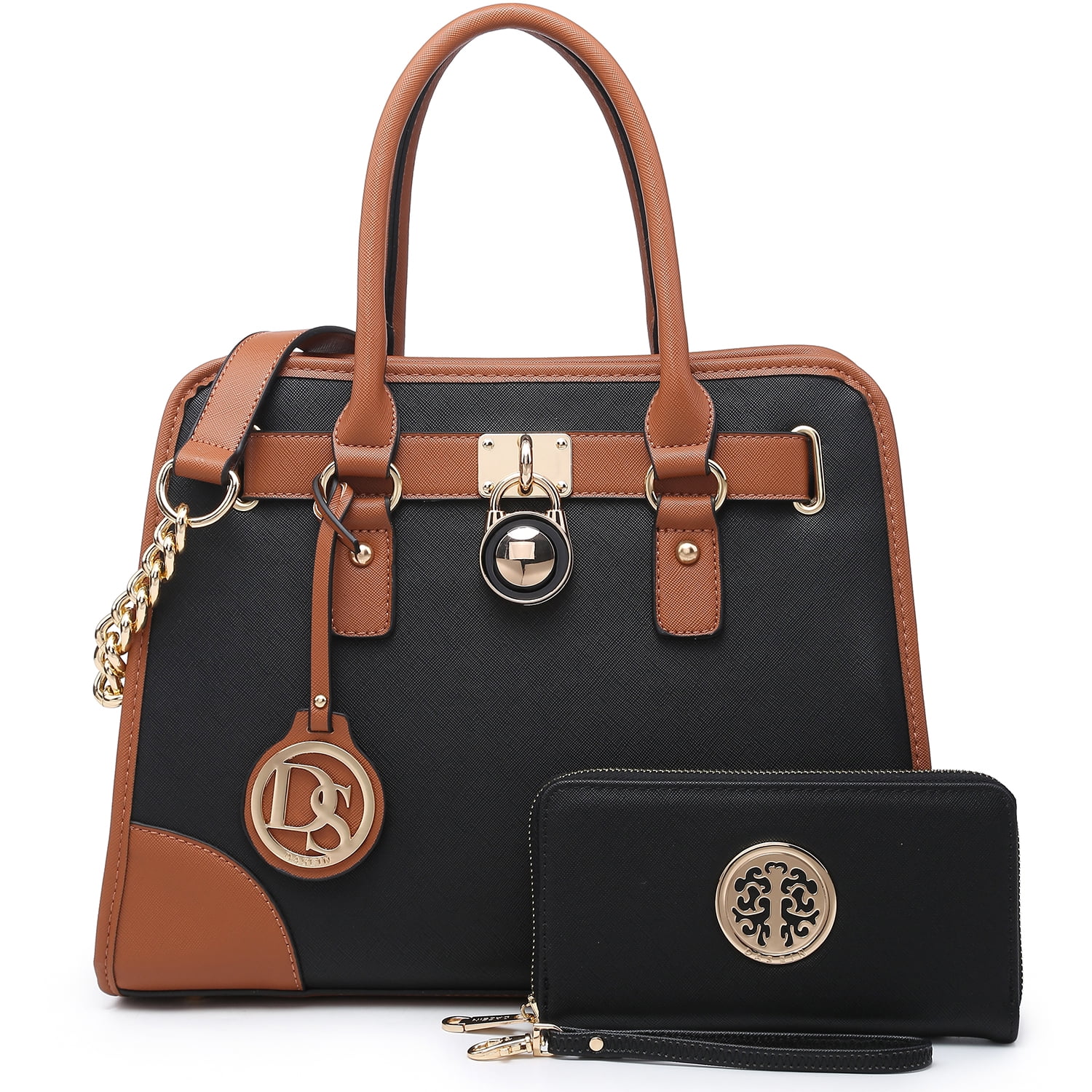Dasein 2Pcs Women's Handbags - Vegan Leather Tote, Shoulder Bag, Top ...