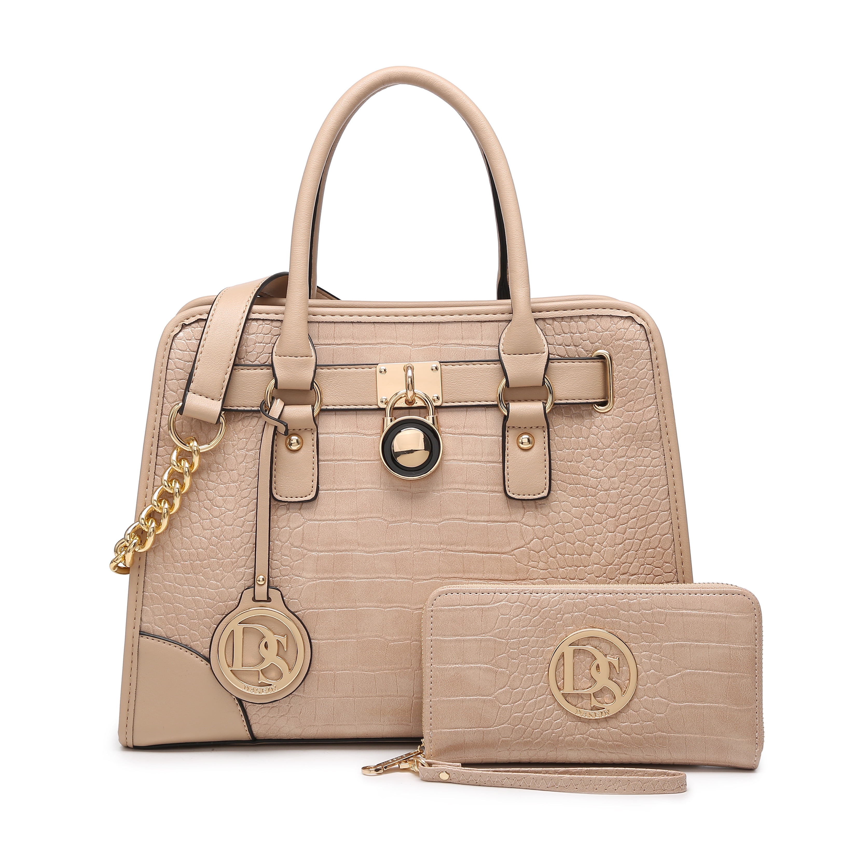 Dasein Women's Vegan Leather Handbag Set, Top Handle Satchel, Shoulder ...