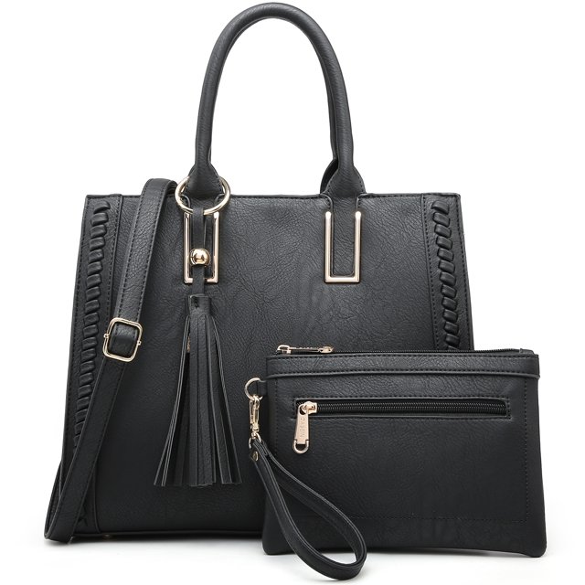 Dasein Women Satchel Handbags Vegan Leather Purses Tassel Shoulder Bags ...