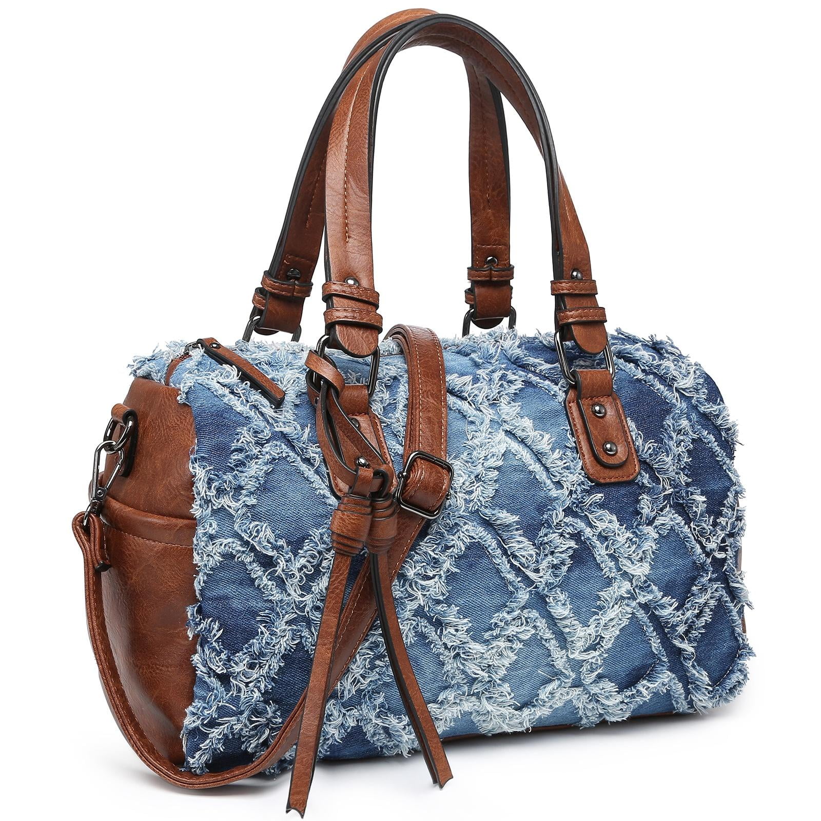 Dasein Women Soft Vegan Leather Barrel Bags Large Top Handle Totes ...