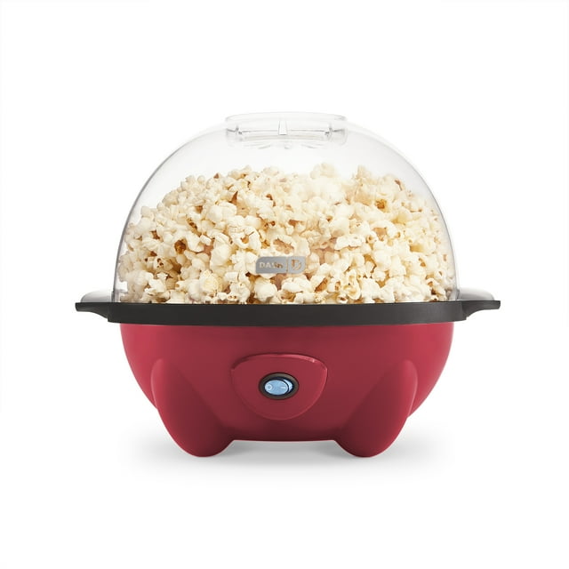 Dash 4.5qt Stirring Electric Popcorn Maker with Lid for Serving Bowl & Convenient Storage, 18 ...