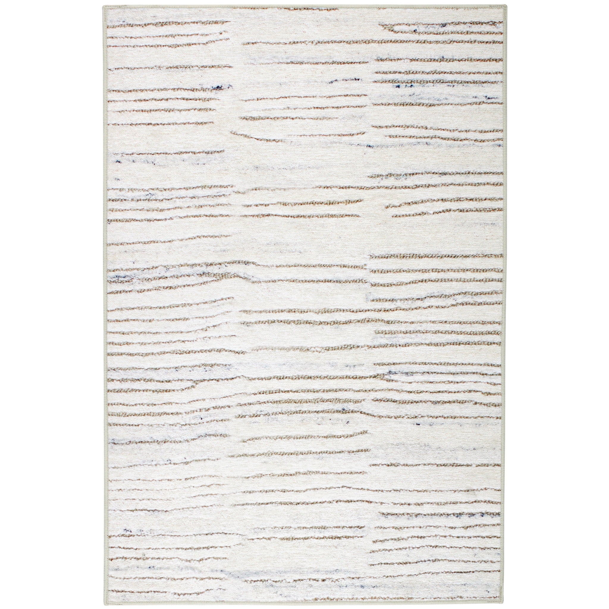 Dash & Albert Avery Machine Washable Rug, 2' 6" x 8', Oatmeal - Walmart.com