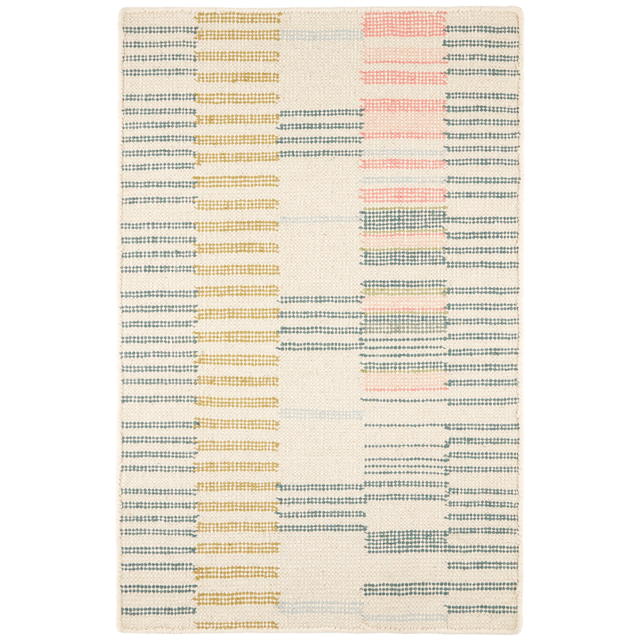Dash & Albert Gemma Hand Loom Knotted Cotton Rug, 2' x 3', Juniper ...