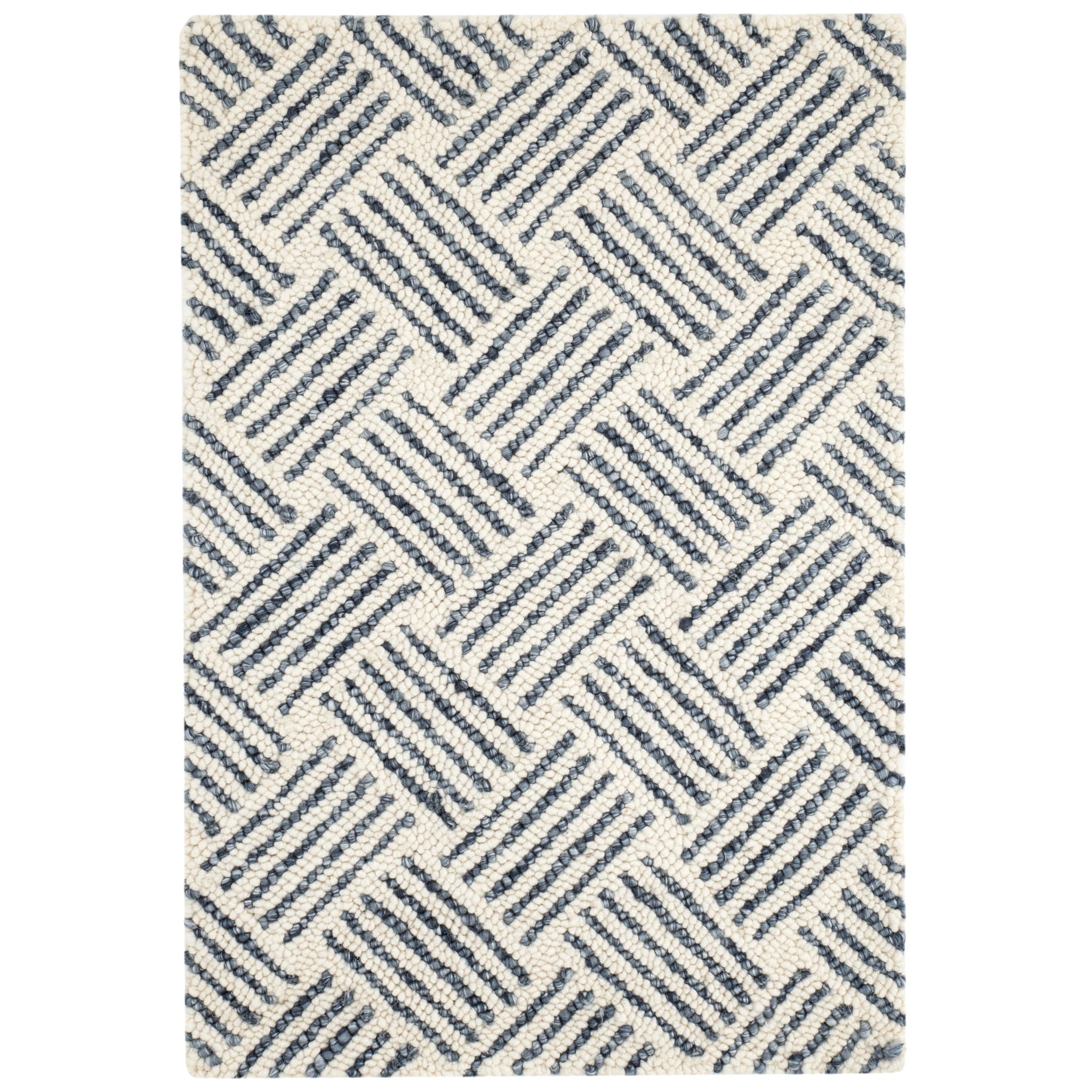 Dash & Albert Layers Hand Hooked Wool Rug, 8' x 10', Indigo - Walmart.com