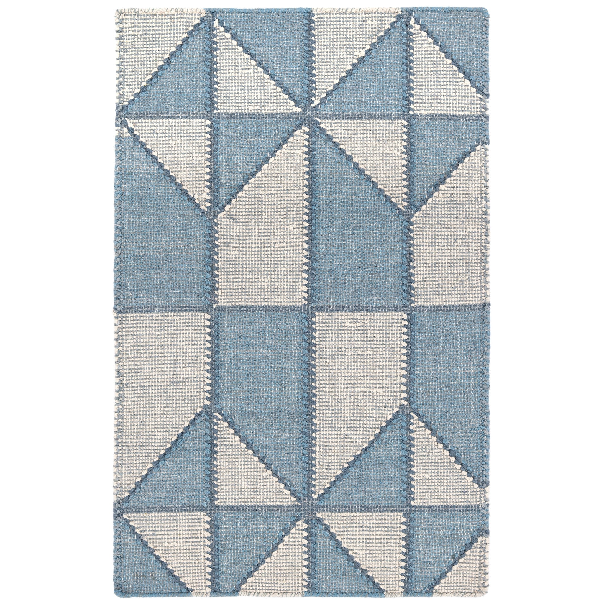 Dash & Albert Ojai Hand Loom Knotted Cotton Rug, 10' x 14', Blue ...