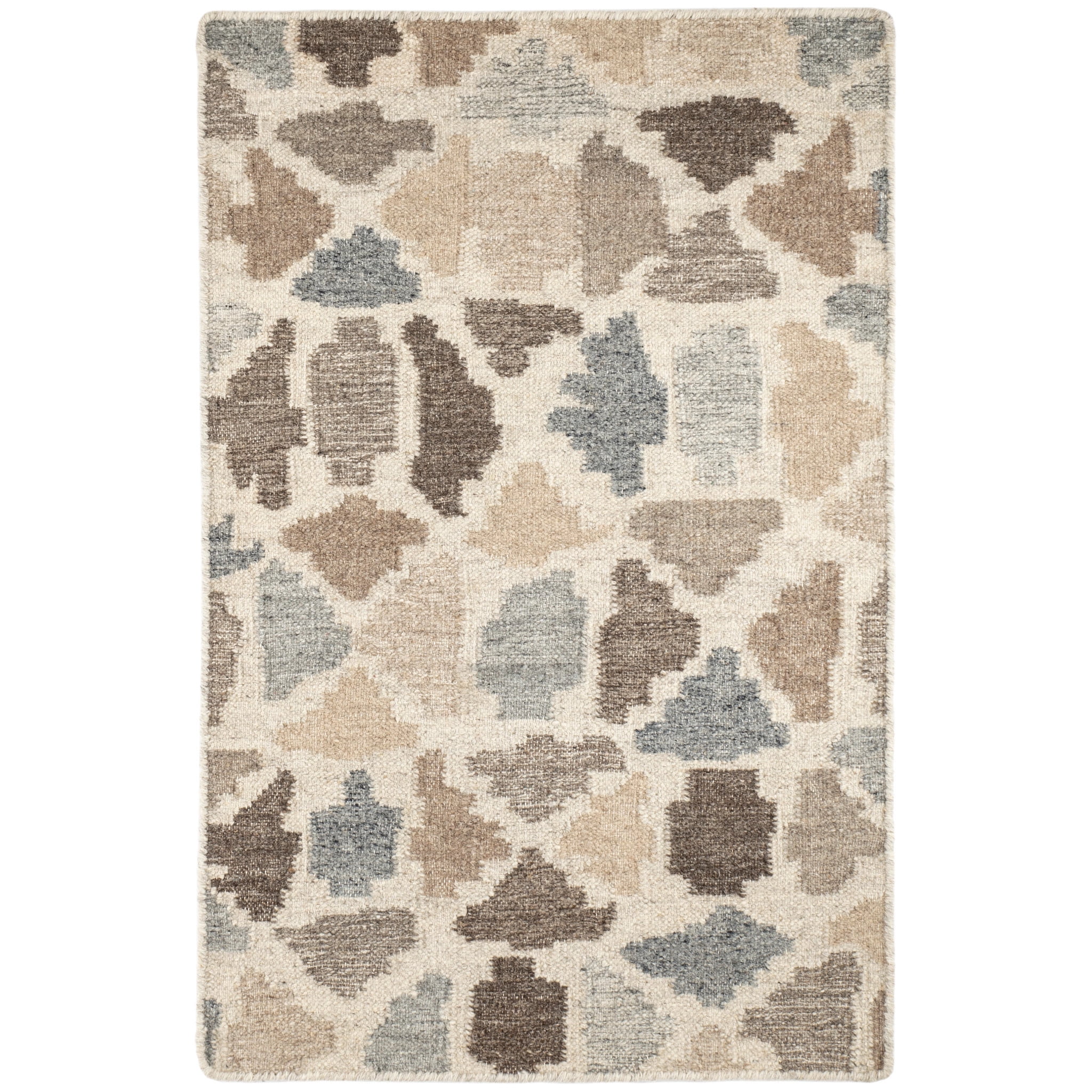 Dash & Albert Rufus Stone Kilim Handwoven Wool Rug, 2' 6" x 8', Natural ...