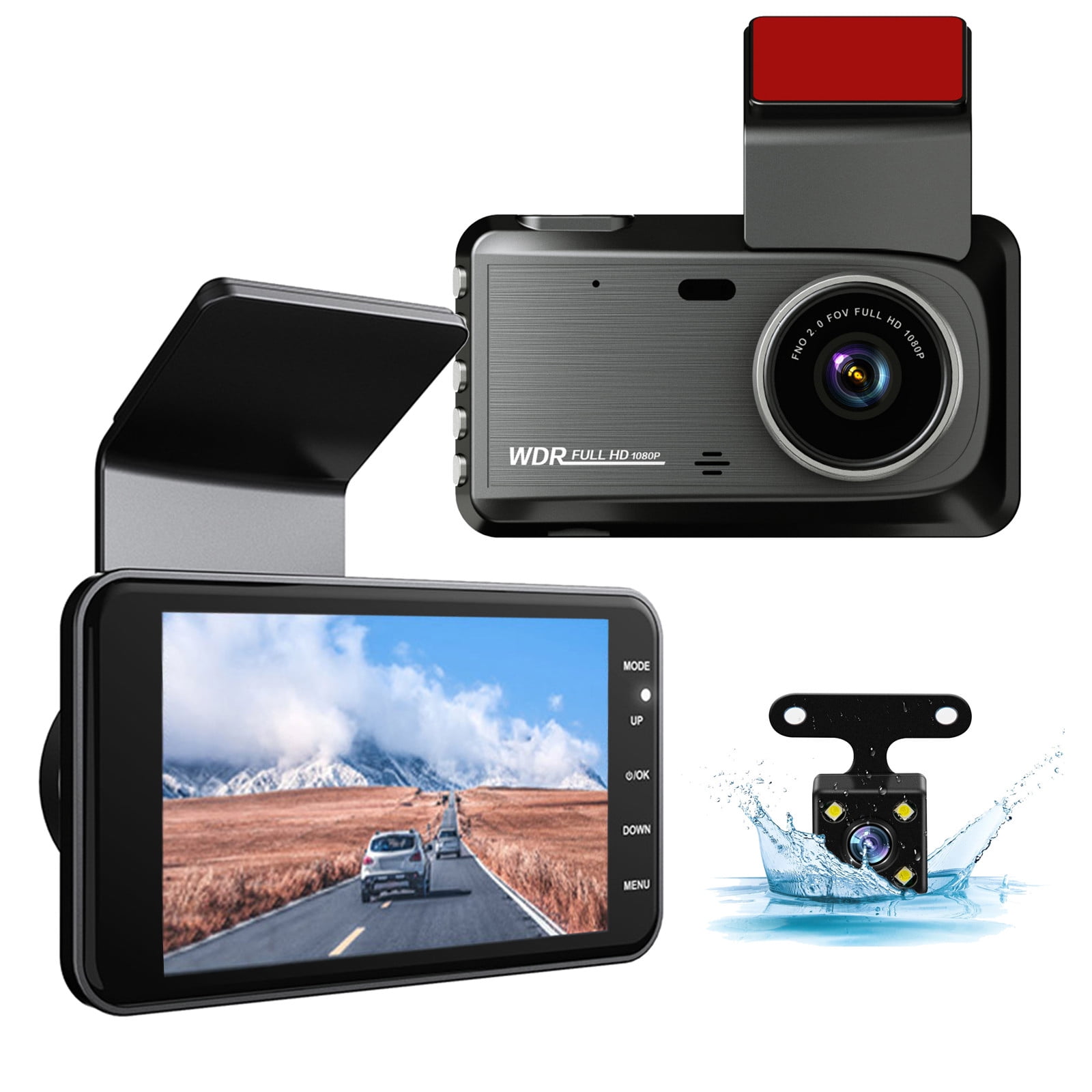 Dash Cam 1080P for Cars 4 Inch Dashcam with Super Night Vision 170 Wide ...