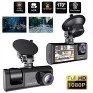 Yolispa 3 Channel Dash Cam, 1080P Front and Rear Inside, Dashcam Three ...