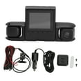 Dash Cam 3 Lens Car Driving Recorder 170 Degree Wide Angle 5mp Front
