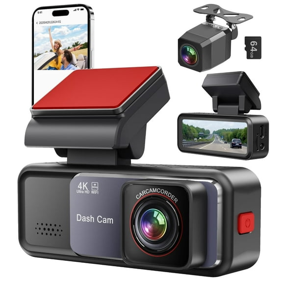 Dash Cam, 4K+2K Full HD Dash Cam Front and Rear, Dash Camera for Cars ...