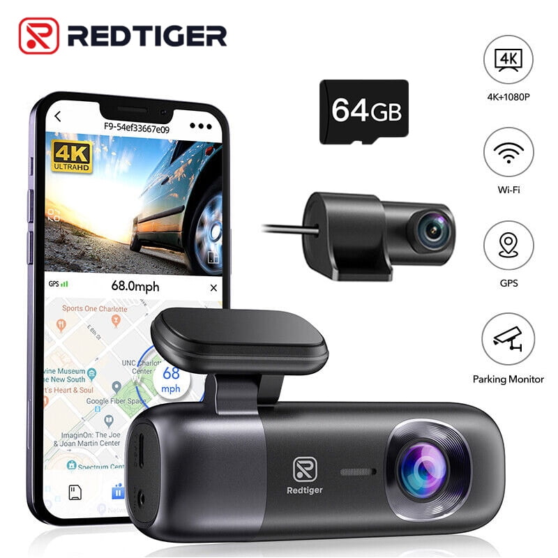 Dash Cam 4K Front and Rear WiFi GPS Car Camera for Parking Mode Car Dvr ...