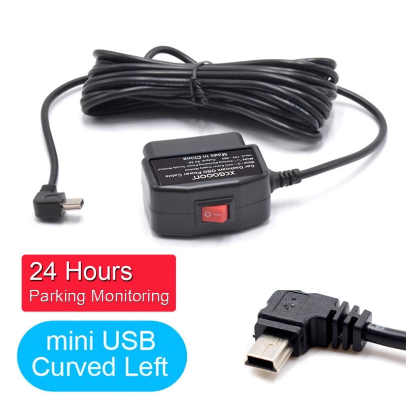 Dash Cam Camcorder Vehicle DVR 24Hours Car Charging Cable OBD Hardwire ...