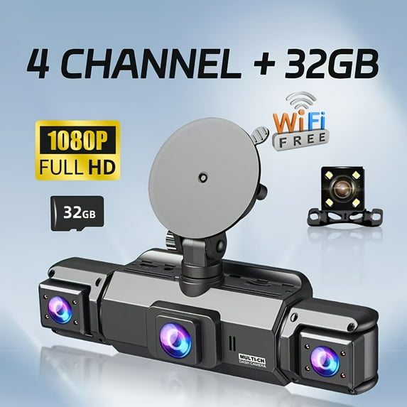 Dash Cam for Cars Car Camera 360 Degree View Front And Rear Inside Left ...