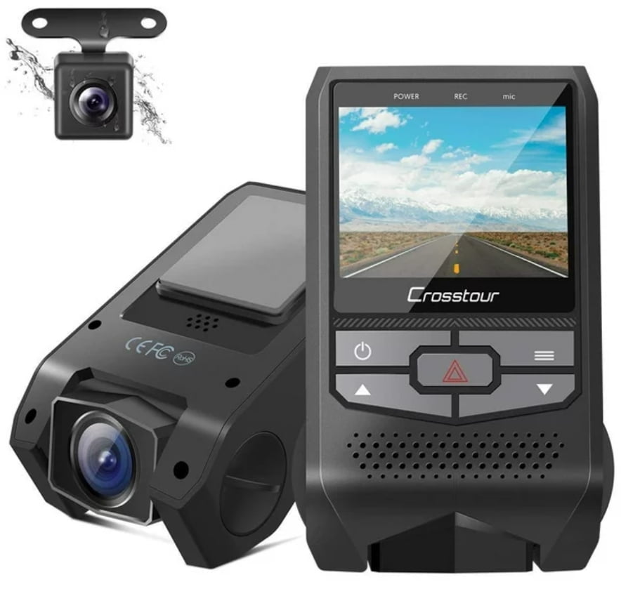 Crosstour Dash Cam for Cars, Wifi Dash Camera 1080P Car Cam with 3 ...