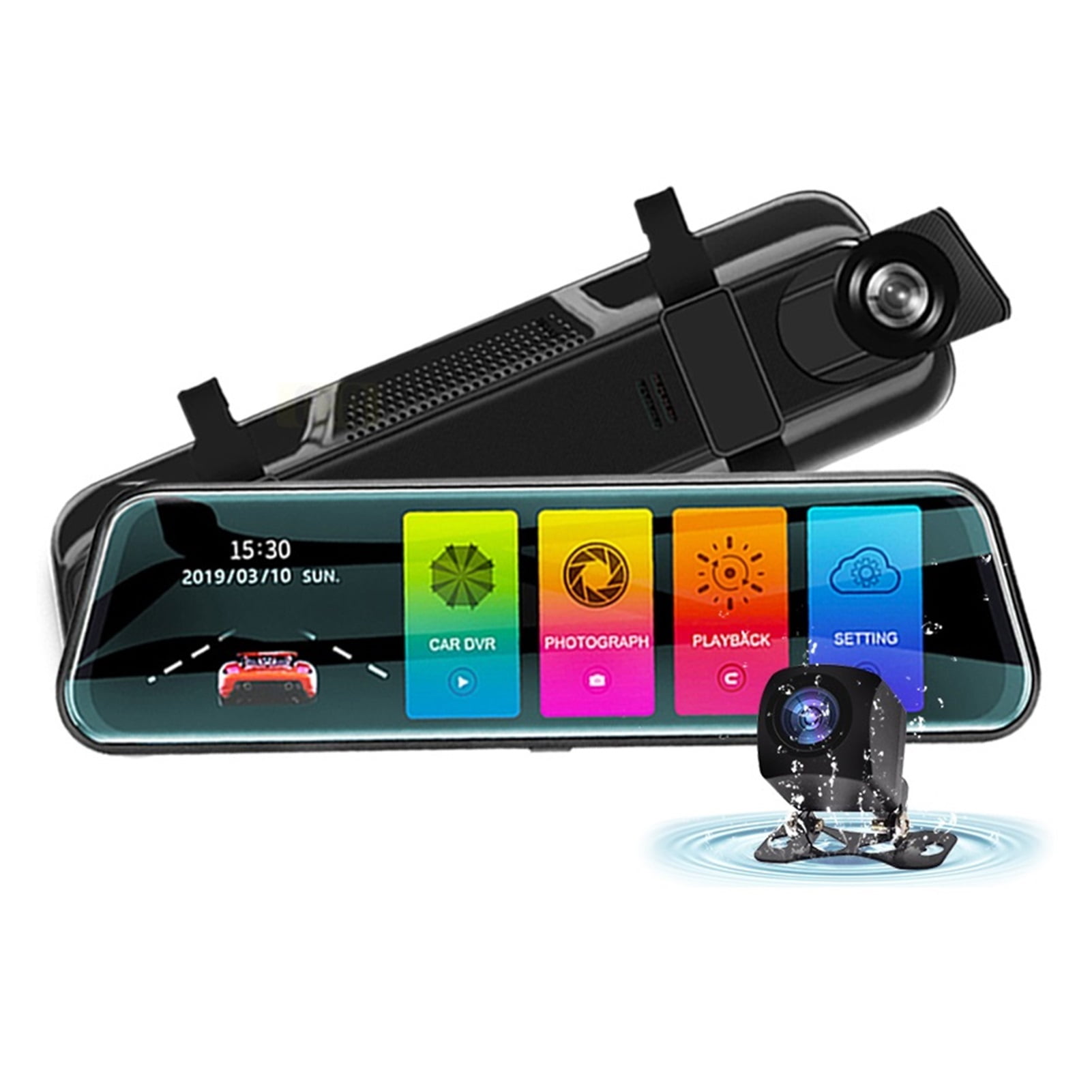 Dash Cam DVR Driving Recorder 10 Inch Streaming Driving Recorder 1080P ...