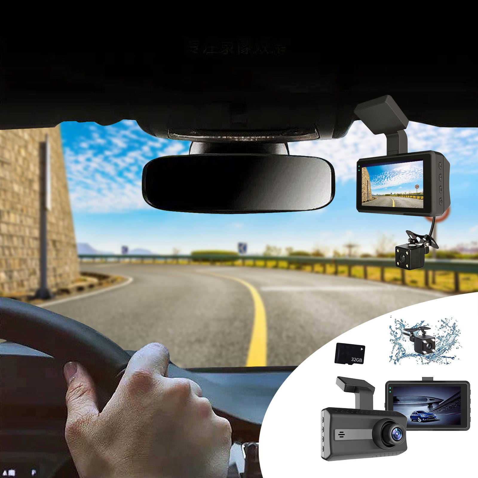 Dash Cam Front and Rear, Harpi Dash Camera for Cars, 1080P Car Dash Cam ...