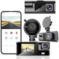 Dash Cam Front Rear1080P, Dash Camera for Cars Build in WiFi, Full HD ...