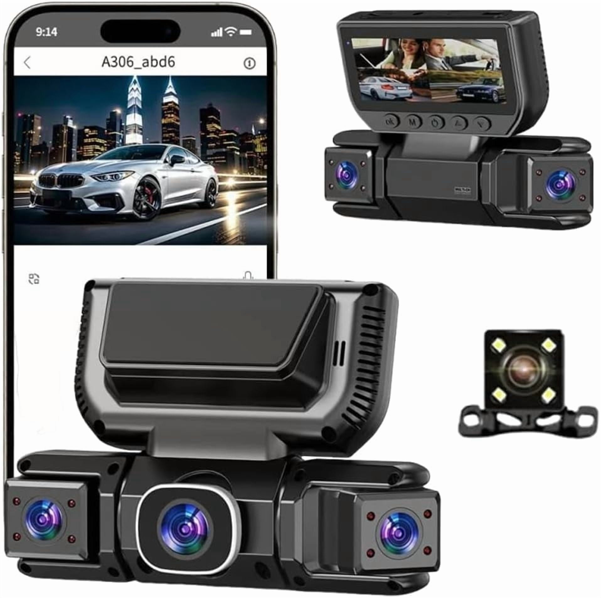 Dash Cam Front and Rear Wireless, 1080P FHD Car Camera with WiFi GPS ...