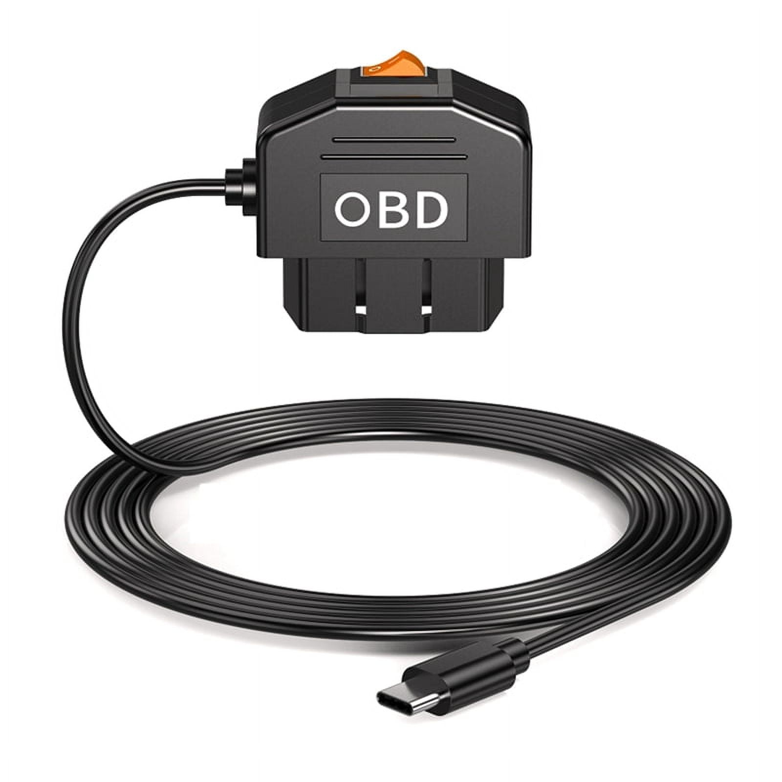 Dash Cam Hardwire Kit USB C with OBD Power Cable, Low Voltage ...