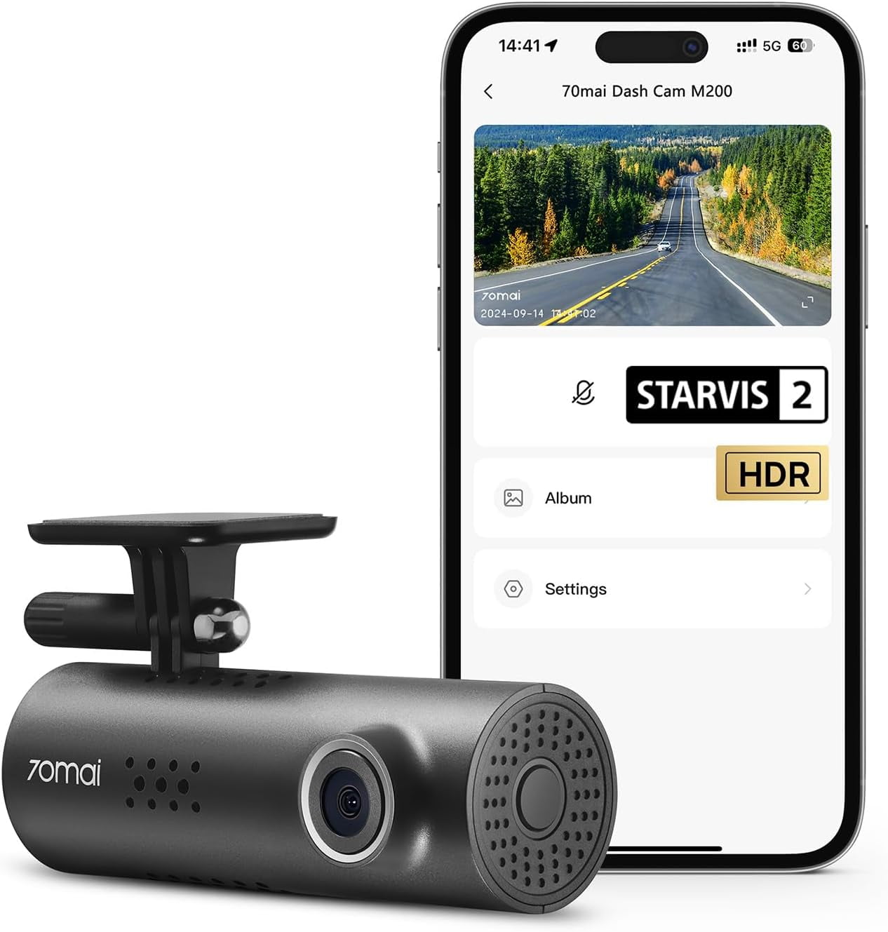 Dash Cam M200, Dash Camera for Cars 1080P, Dash Cam Front with STARVIS2 ...
