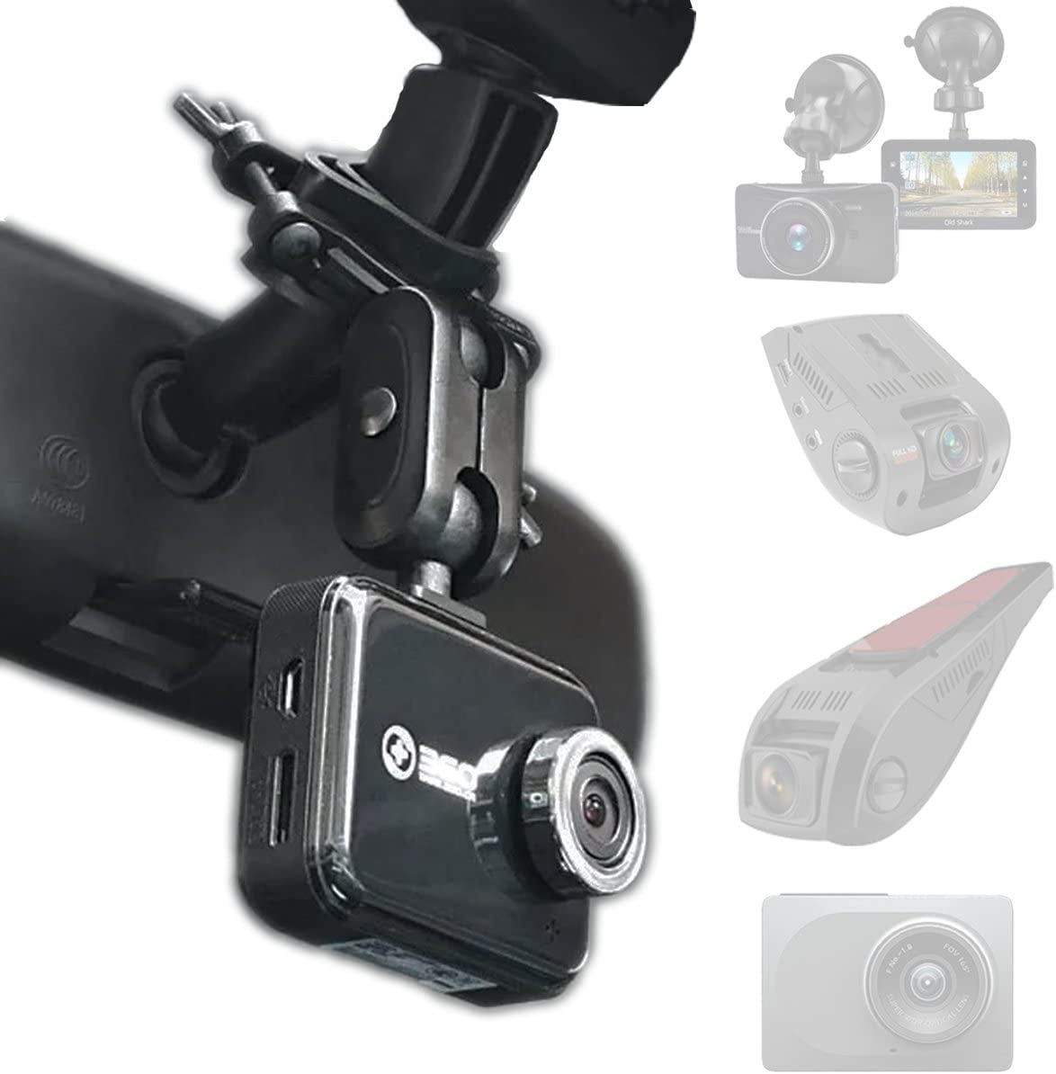 Dash Cam Mirror Mount Kit for Rexing V1,Falcon F170,Z-Edge,Old Shark,YI ...
