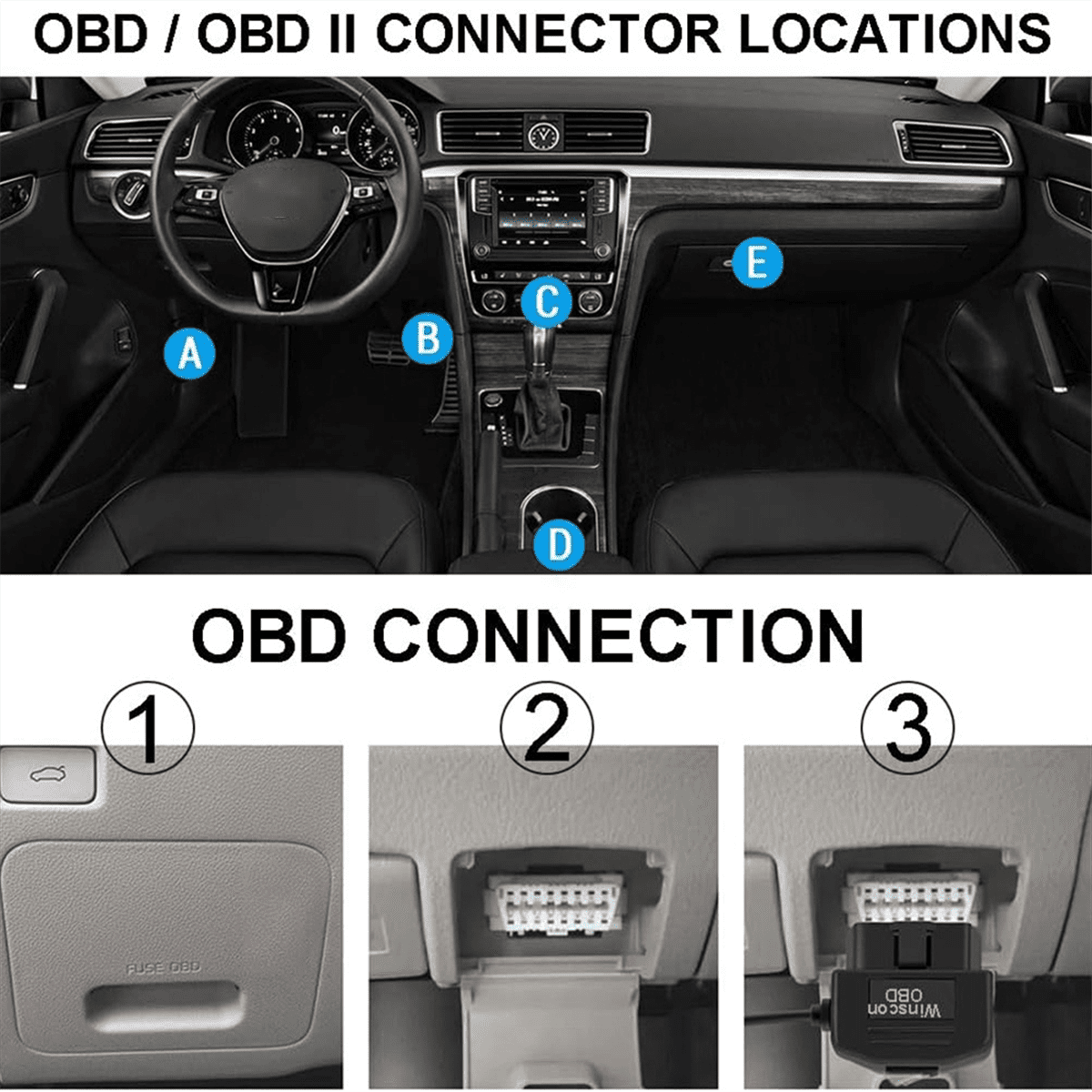 Dash Cam OBD Hardwire Kit,Dash Camera USB Type C Kit with Power Cable ...