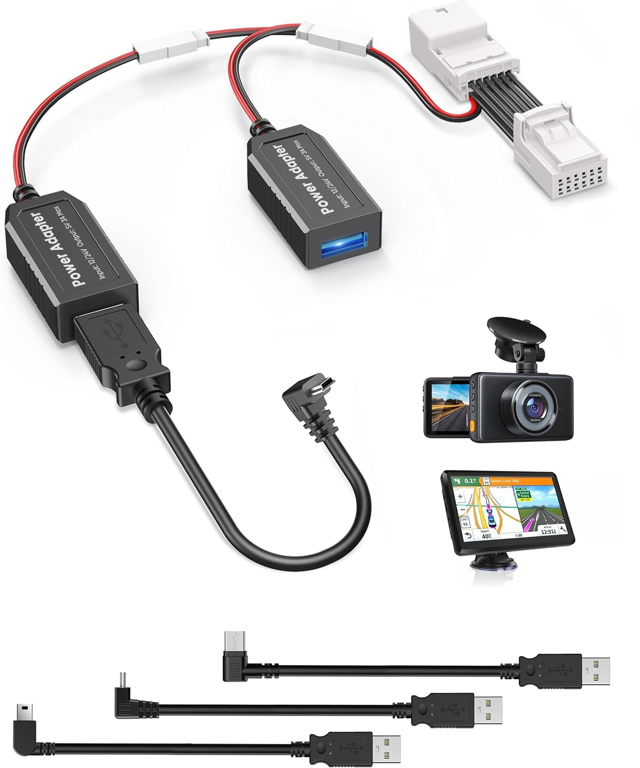 Dash Cam Power Adapter,(12P Type A)Fit Select Honda Ridgeline/CRV ...
